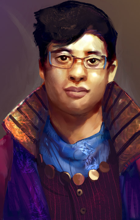 Richard T's Art Blog: Baldur's Gate Enhanced Portrait
