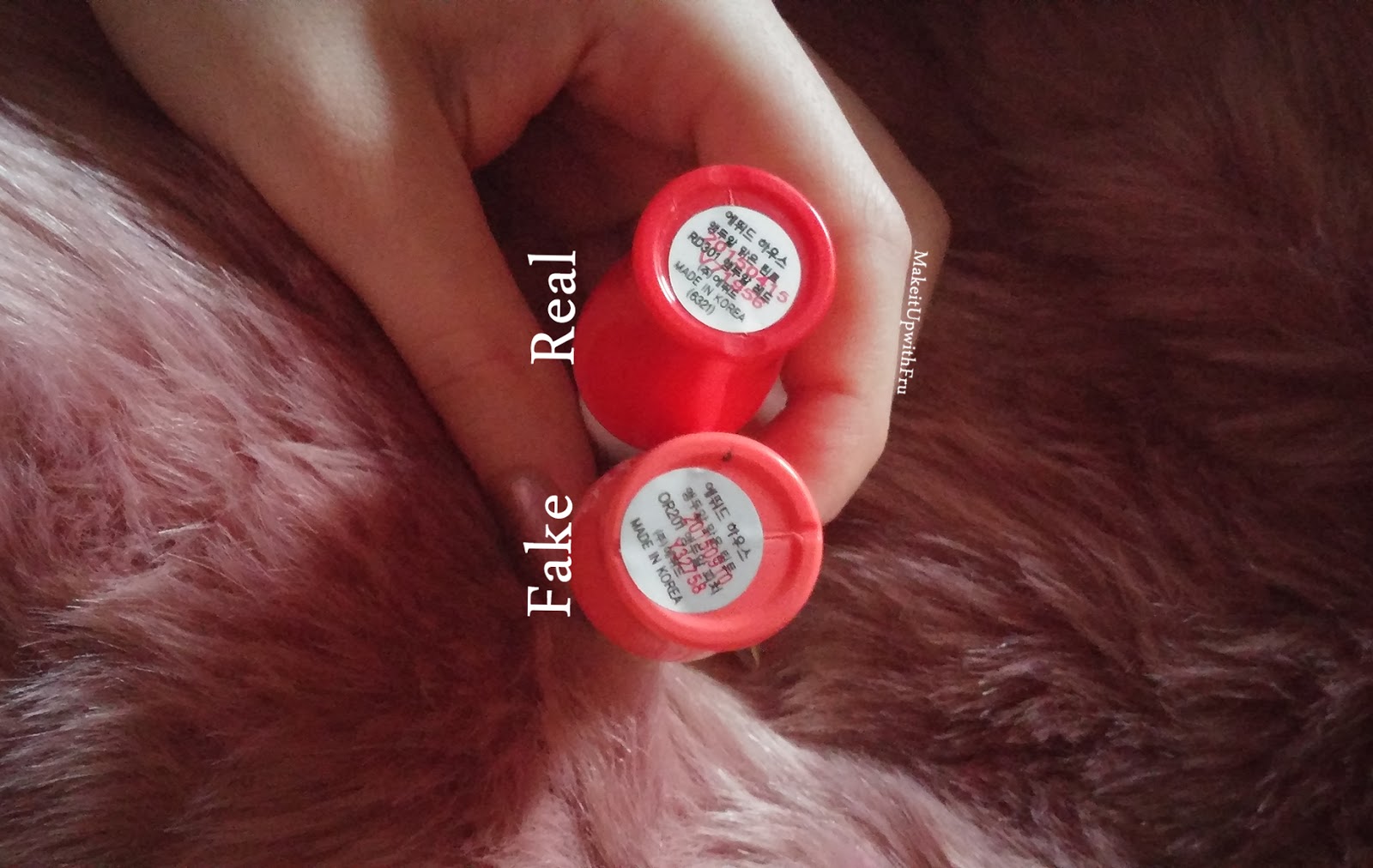 COMPARISON - FAKE vs REAL - Etude House Fresh Cherry Tint