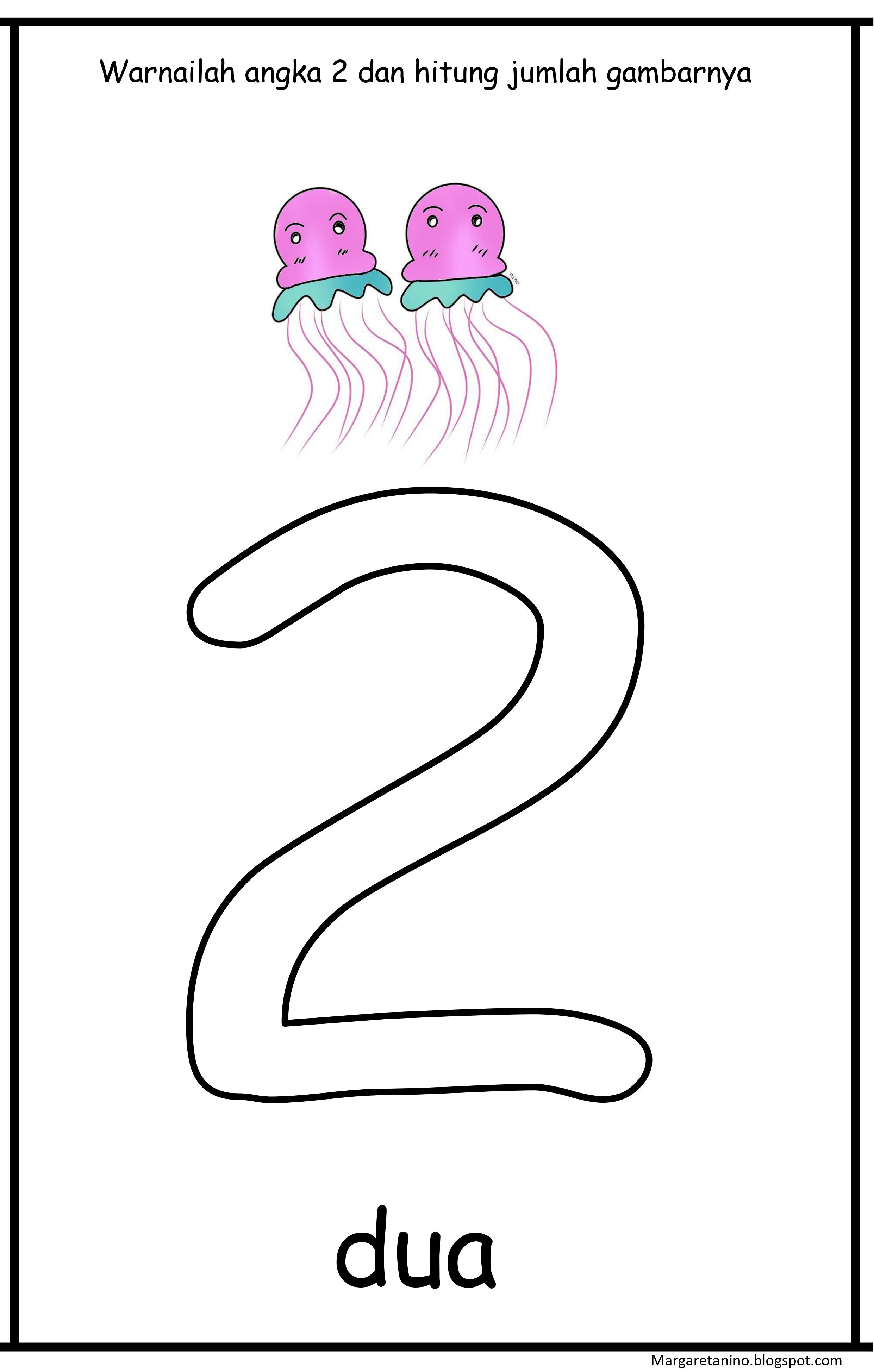 Free Printable - Angka 1-5 serta pengulangan untuk PGA