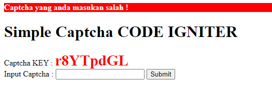 Membuat Simple Captcha Dengan CodeIgniter - Coretan Archie