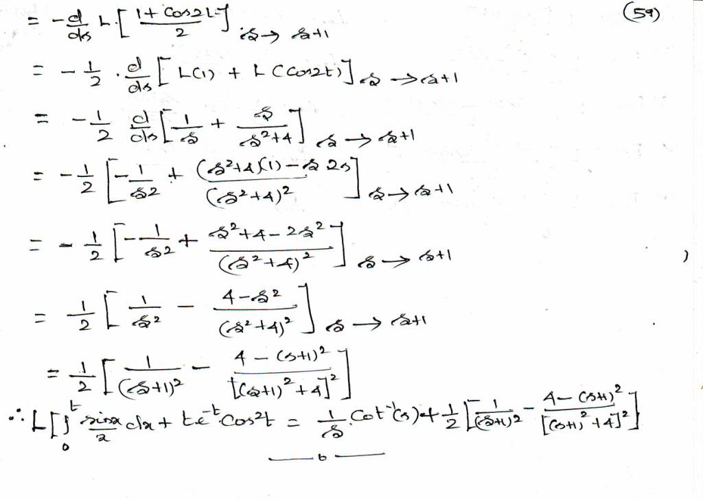 Tpgit Mathematics Laplace Transform Of Integrals Evaluation Of