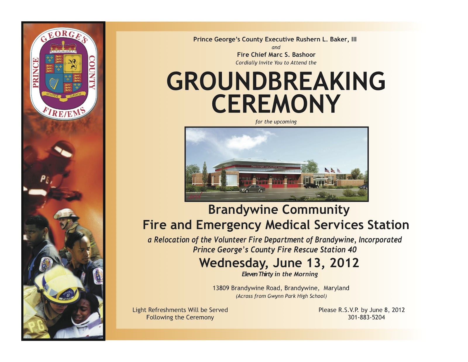 Groundbreaking Ceremony - Brandywine Community Fire/EMS Station