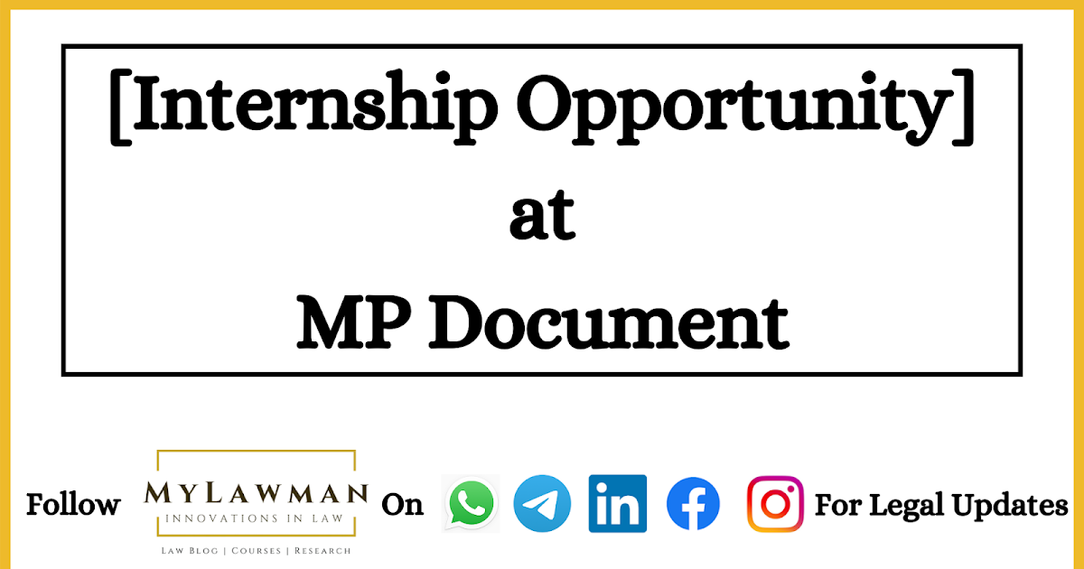 [Internship Opportunity] at MP Document [Apply Soon]