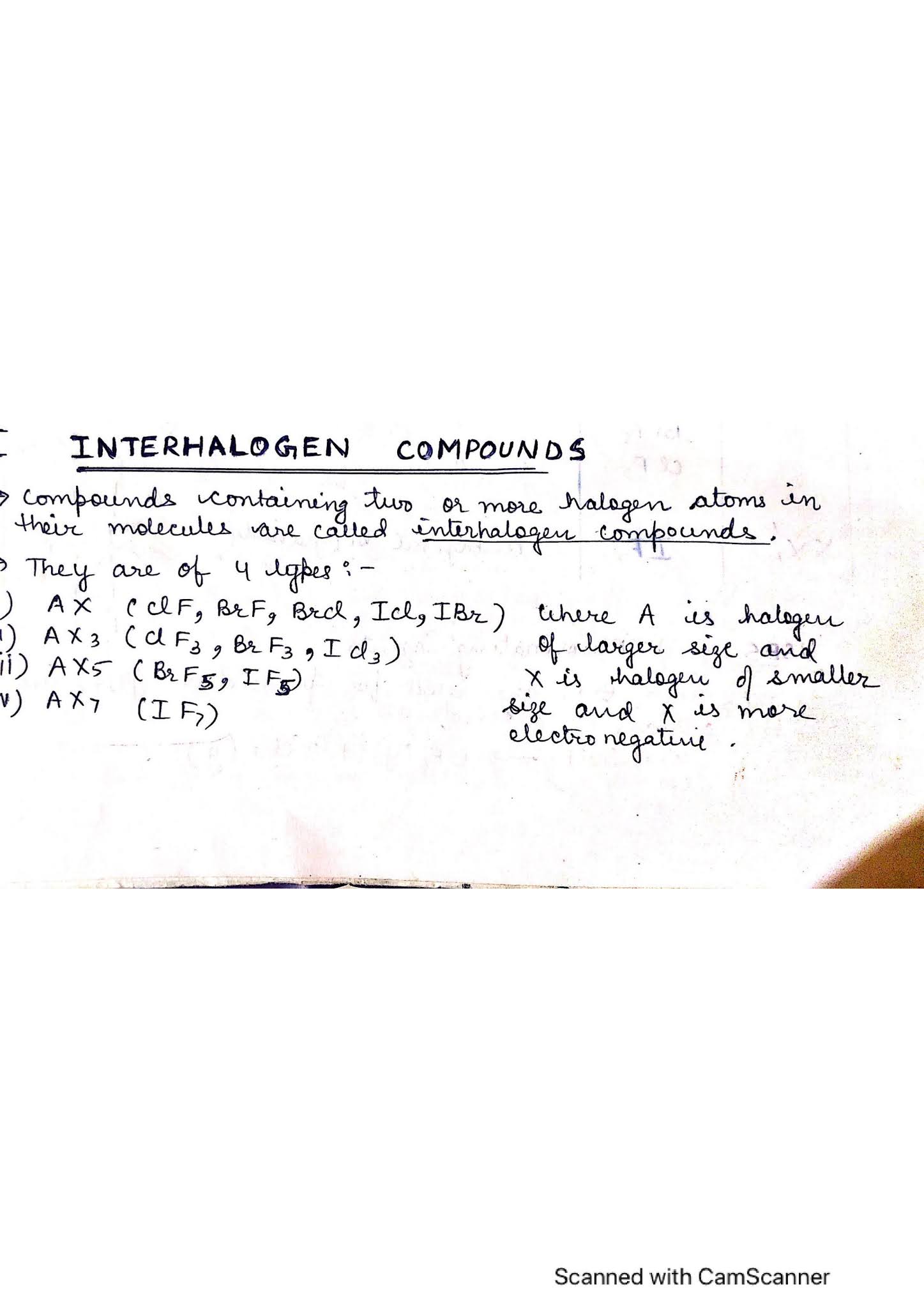 Chemistry Chapter 7- The P-Block Elements Part-2 Class 12 Handwritten ...