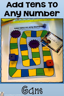 First Grade Love: Add Tens to Any Number Game
