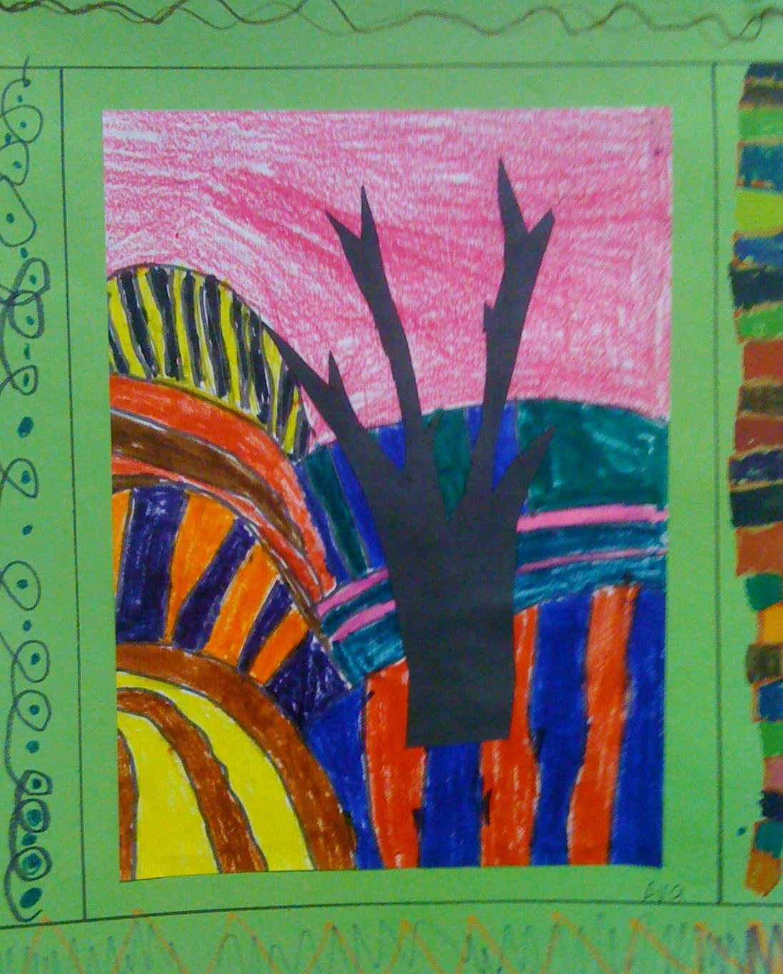 Nichols Art 2012-2013: 1st Grade Line Landscape