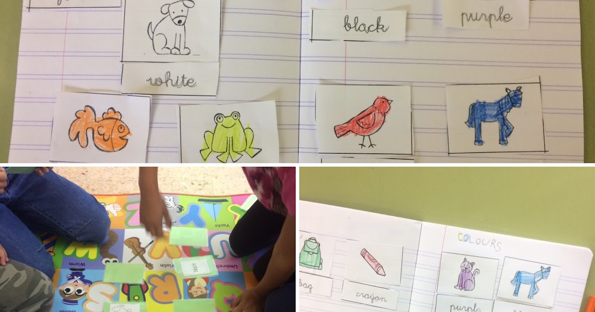 A place for sharing: Classroom objects, colours and school actions