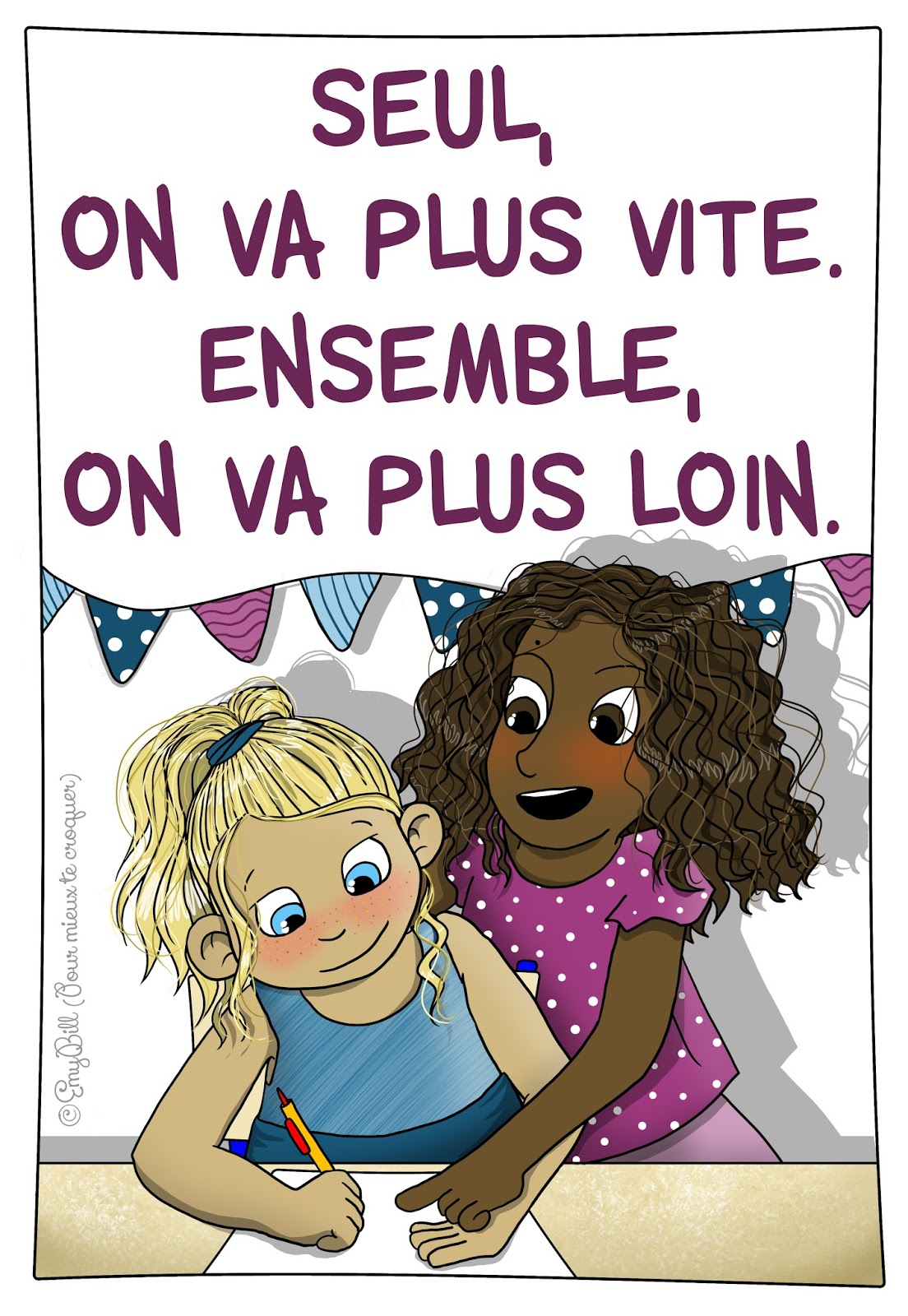 Pour mieux te croquer: Une affiche sur l'entraide