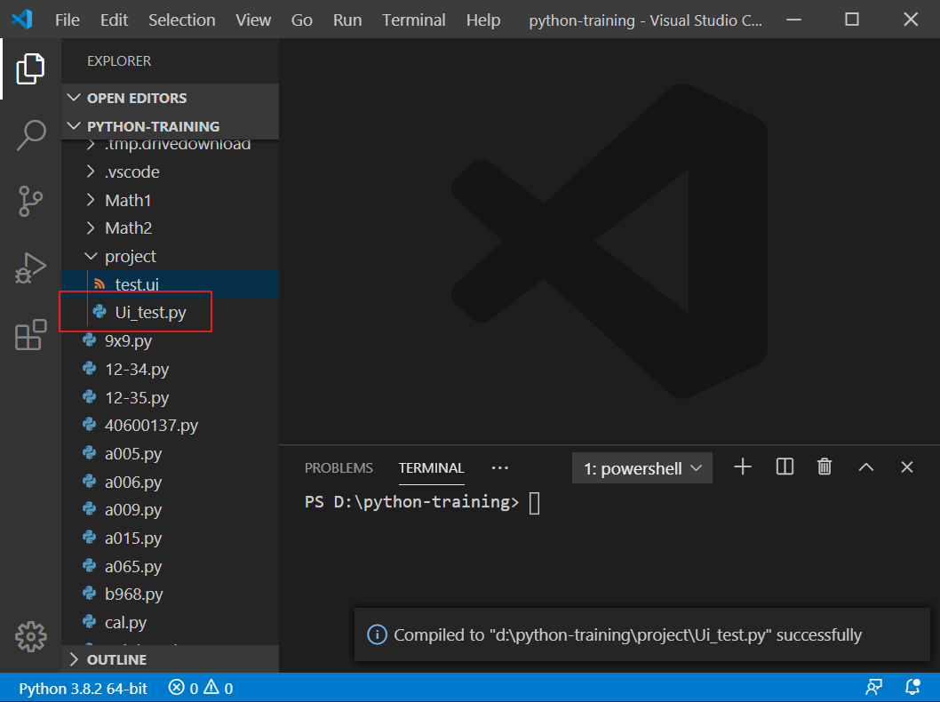 Python Bar: PyQt5 + VSCode