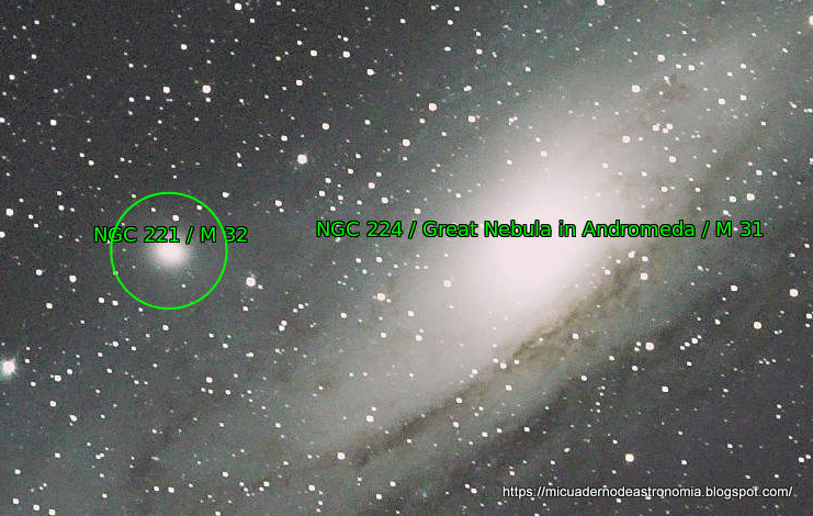 Mi cuaderno de Astronomia : Messier 32 - Galaxia Le Gentil