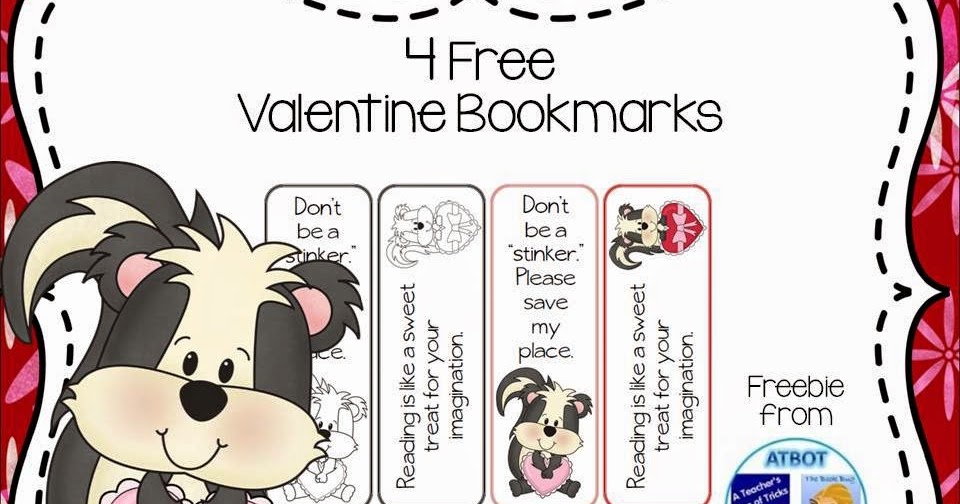 Classroom Freebies Too: Free Valentine's Day Bookmarks