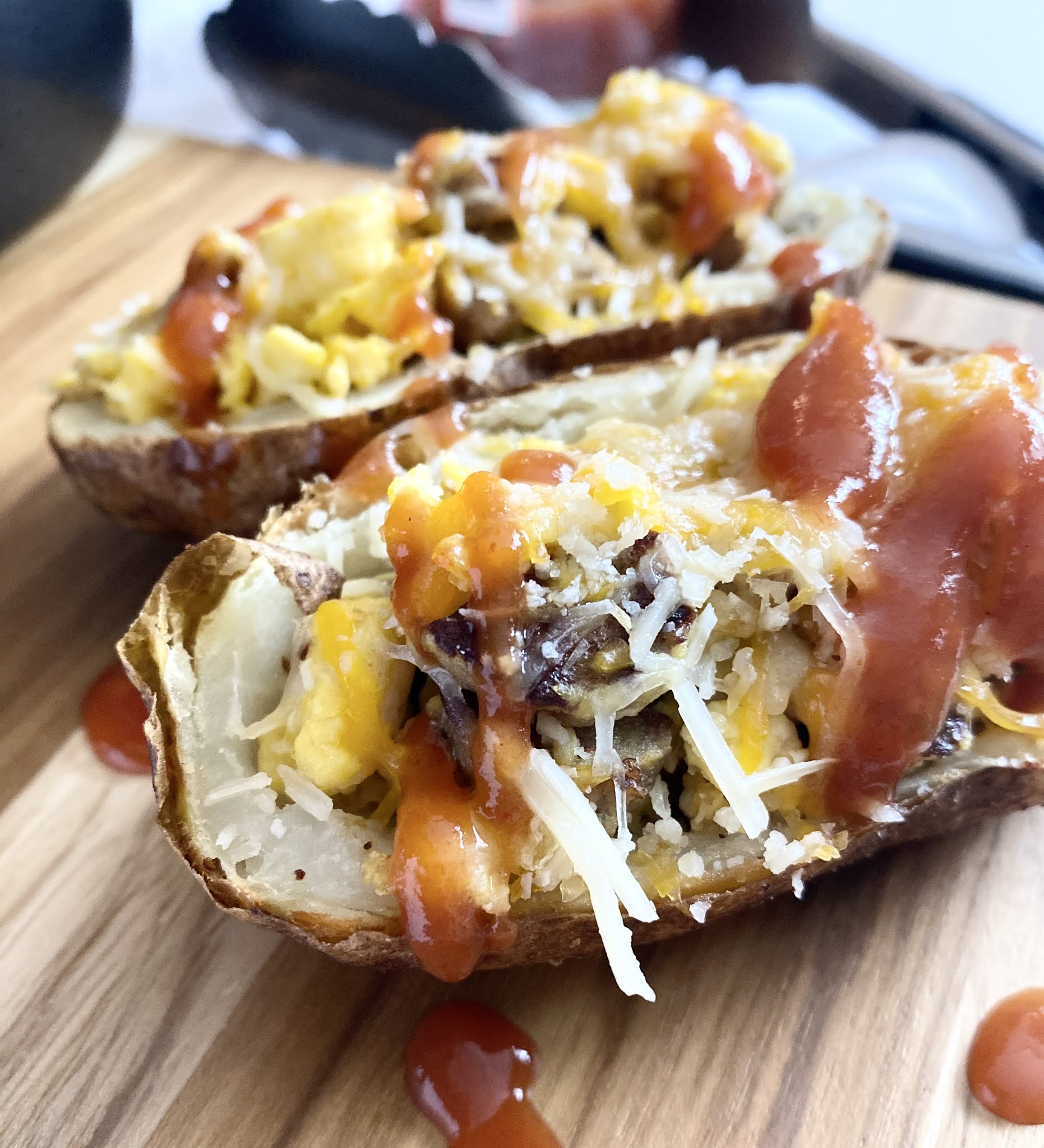 Air Fryer Breakfast Potato Skins | Ally's Sweet & Savory Eats