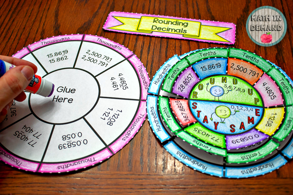 Math in Demand: Rounding Decimals Wheel Foldable