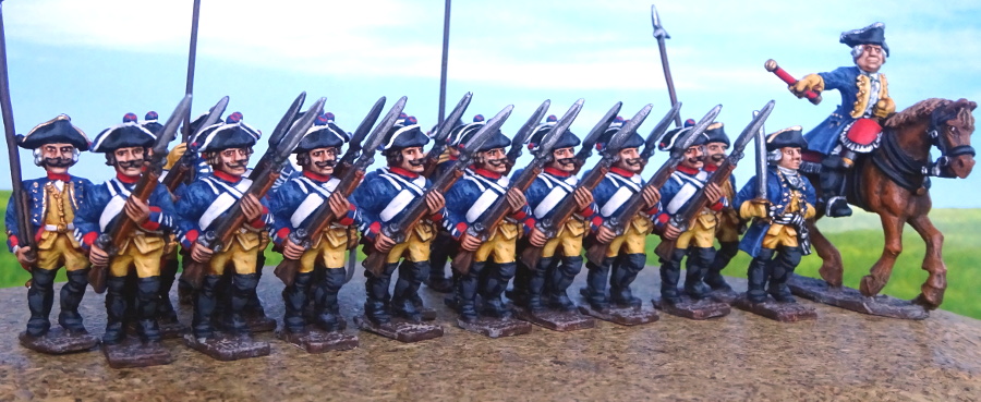 Miniature Soldiers: Prussian infantry, Musketeer Regiment Nr. 4 von Kalnein