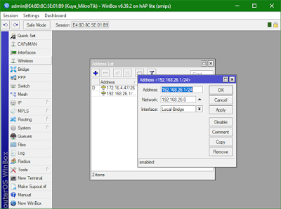 Konfigurasi Hotspot dan Bridge di Mikrotik melalui WinBox - Hzed Notes