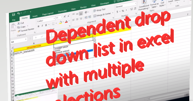How To Create Dependent Drop Down List In Excel With Multiple Selections How To Create Dependent Drop Down List In Excel With Multiple Selections