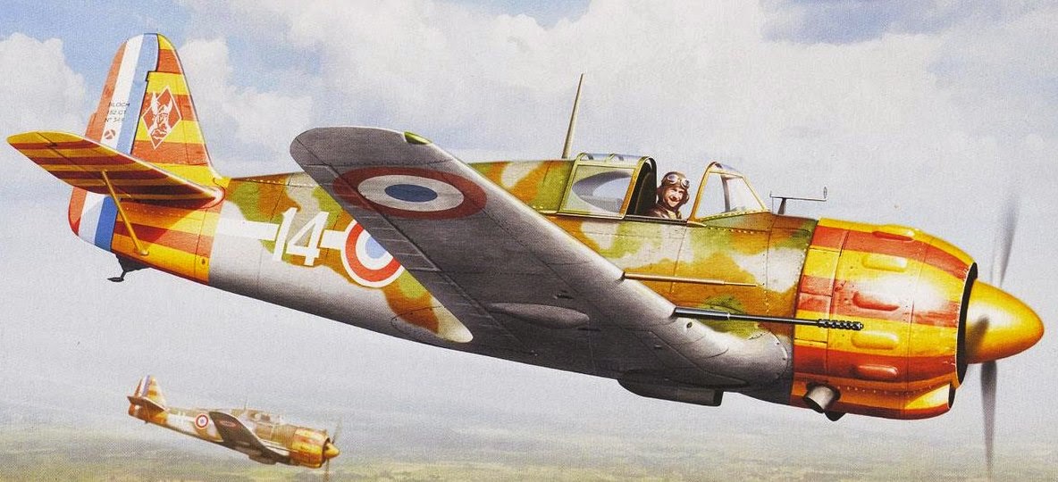 Airplanes in the skies + FAF history: Bloch MB.152