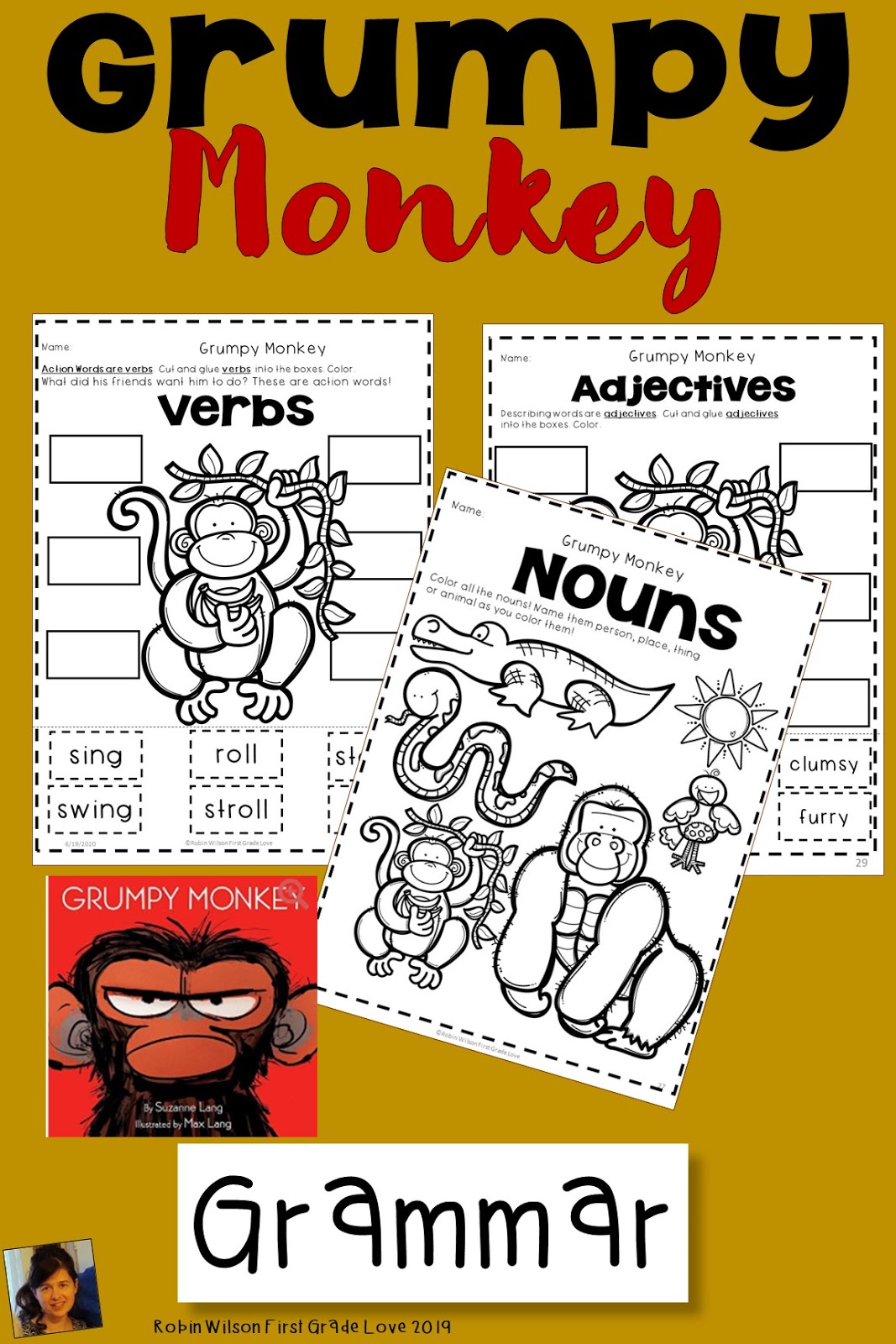 First Grade Love: Grumpy Monkey Questions and Comprehension