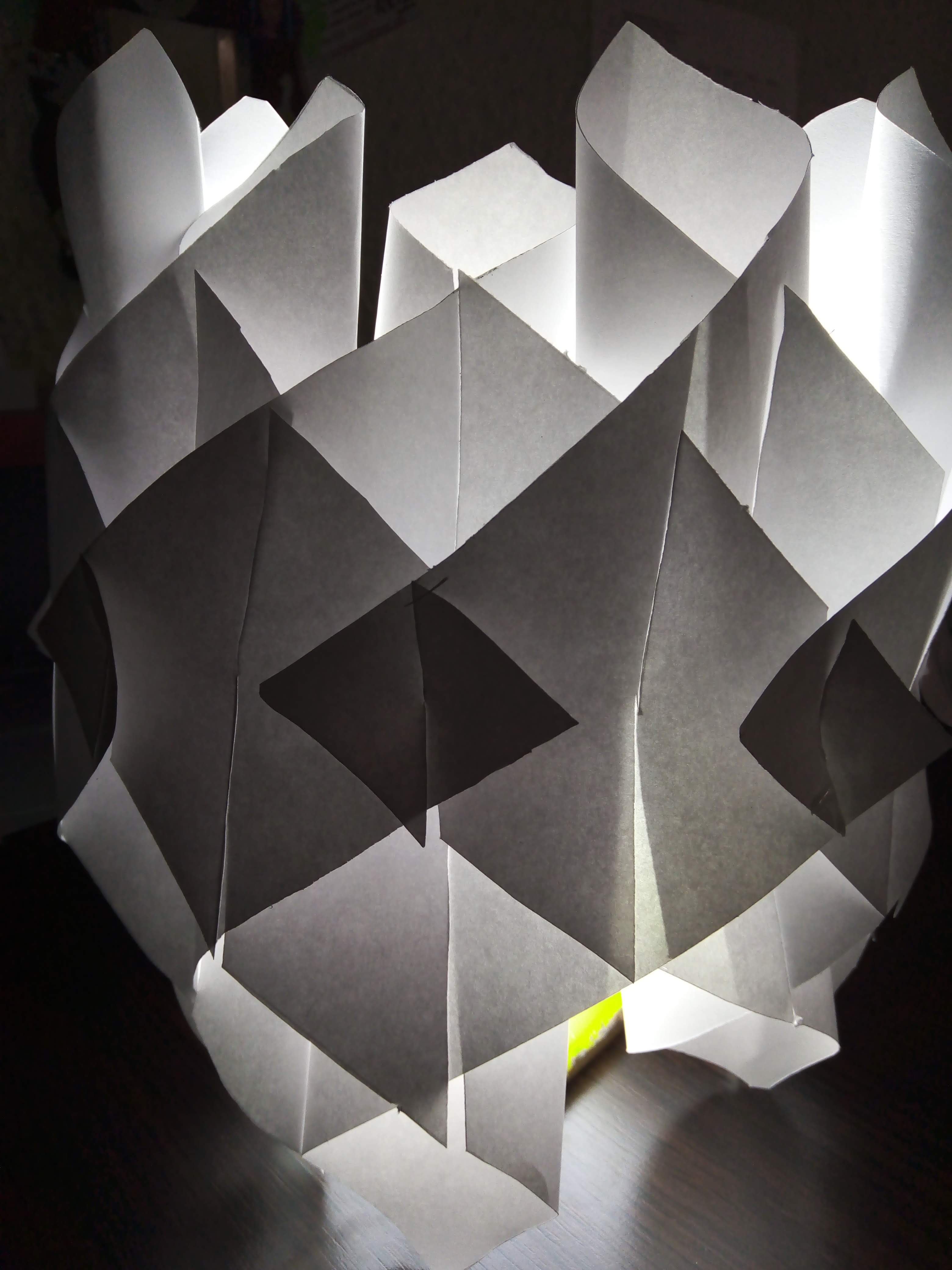 Lámparas con origami