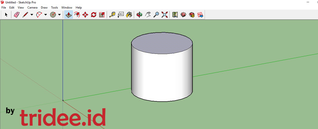Tutorial Dasar Membuat Tabung di Sketchup | Belajar Sketchup