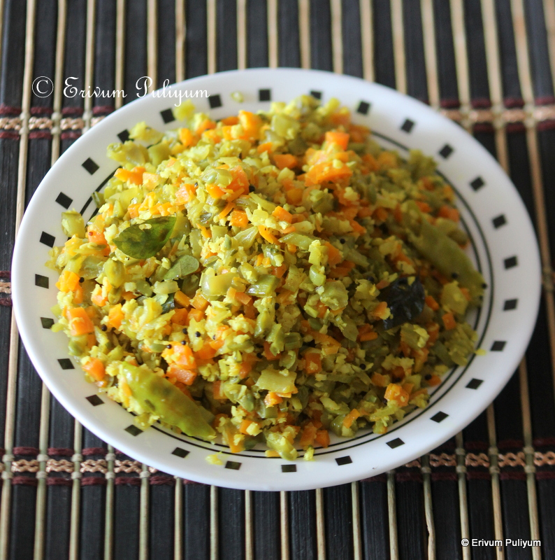 Erivum Puliyum: Kothamara(Kothavara) - Carrot Thoran | Guar Beans ...