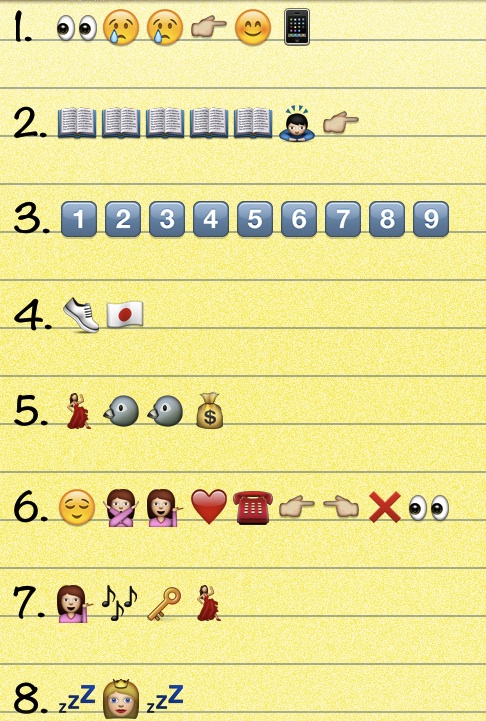 Here I am: Pictionary with emoticons