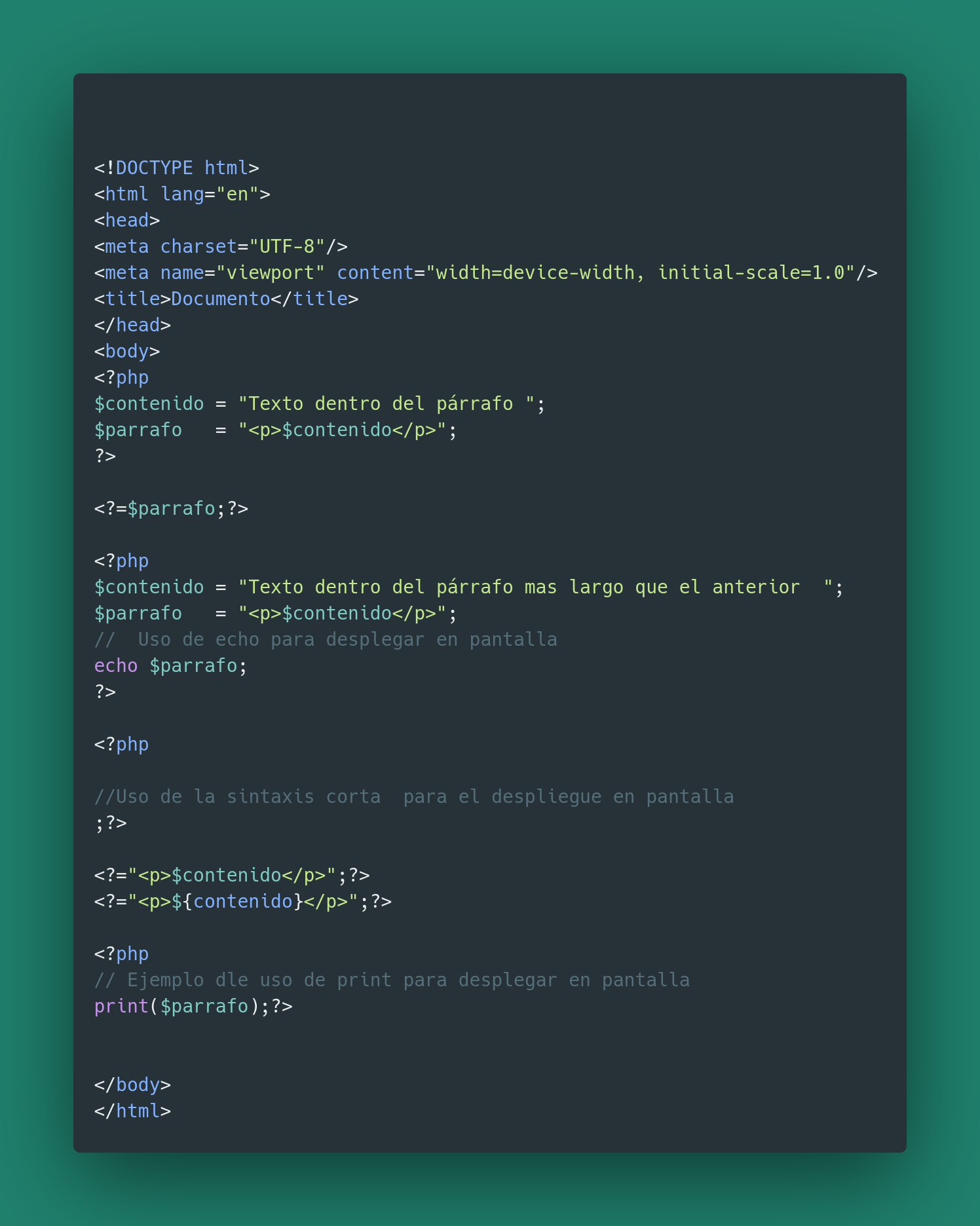 Desplegar Datos En Pantalla Con Php Y Html5