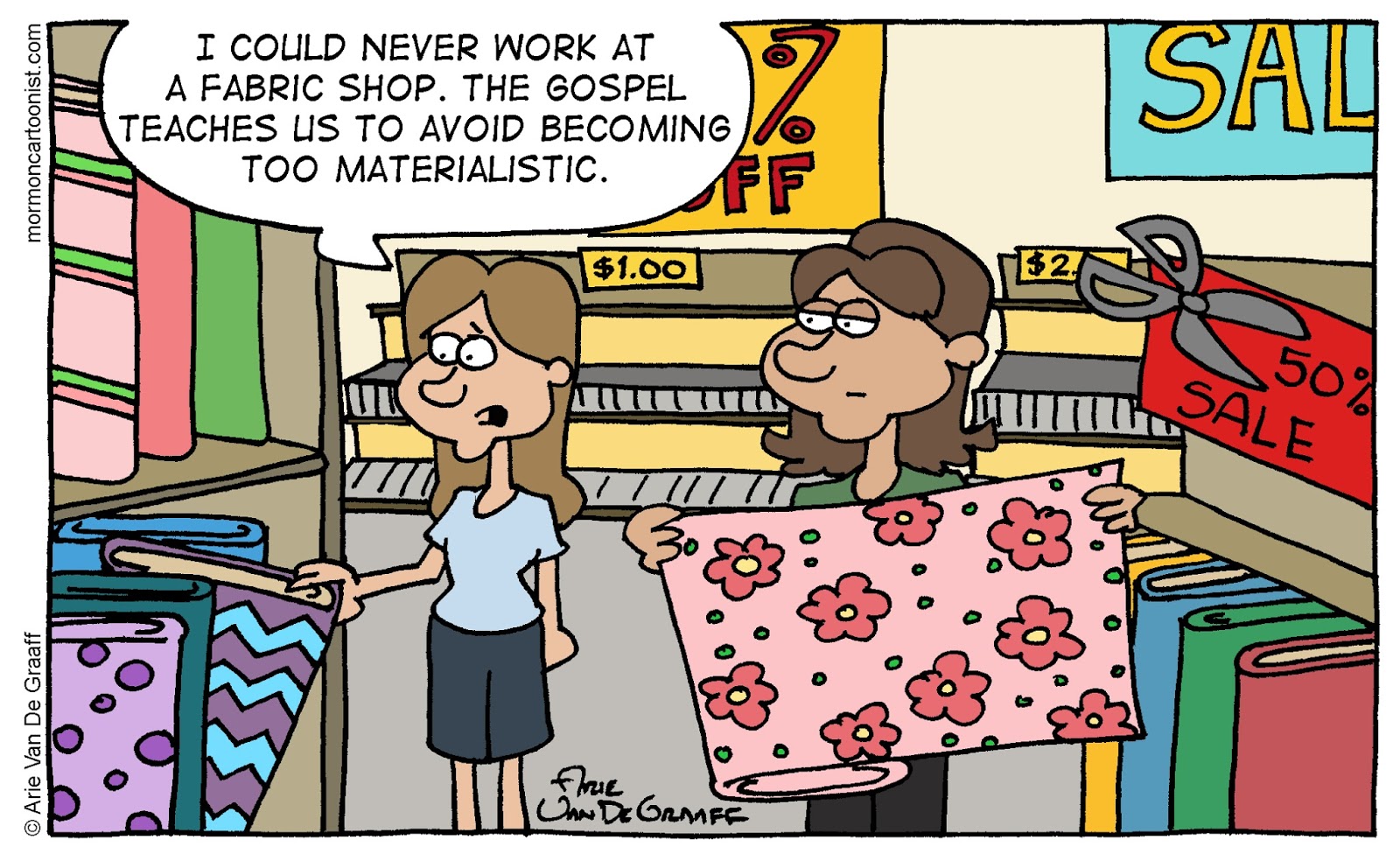 Ward Cartoonist: Material in Materialistic