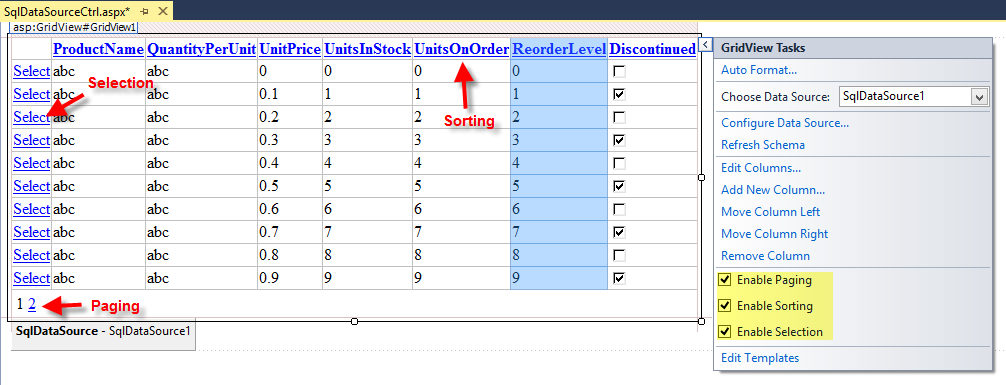 Tech Junkie Sandbox Gridview Enable Pagination Sorting Selection