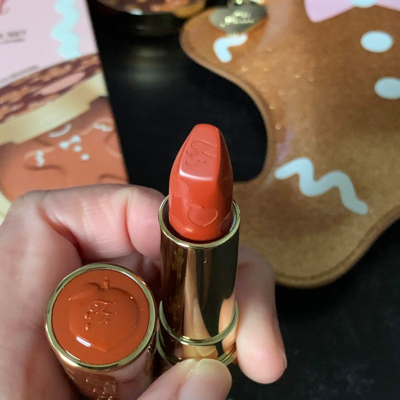Too Faced Gingerbread Bronzed & Kissed Bronzer & Lipstick Set Review ...