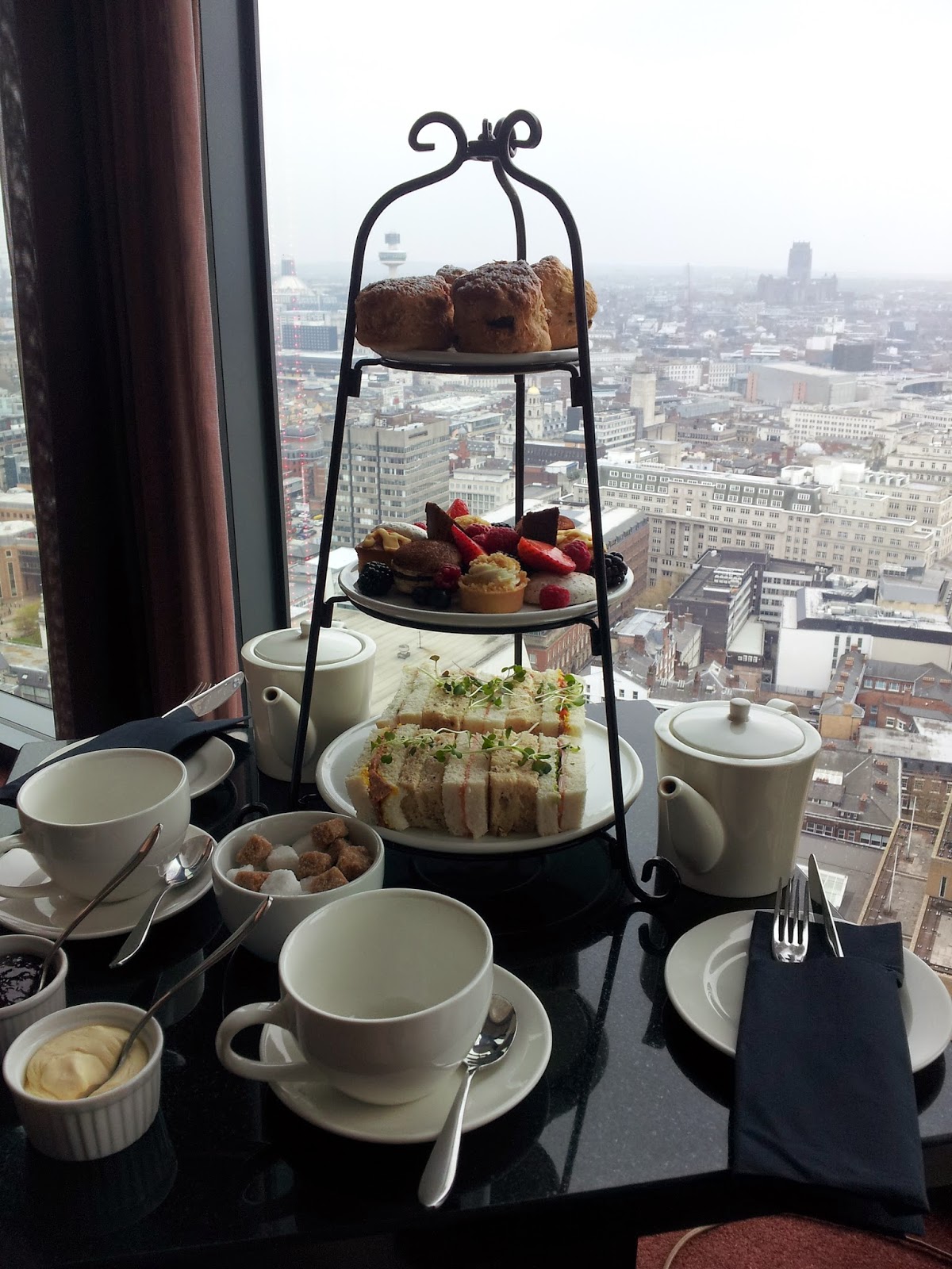 An English Rosie: Afternoon Tea at Panoramic 34