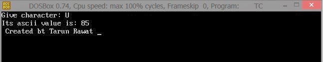 C Programming Program To Display Ascii Code
