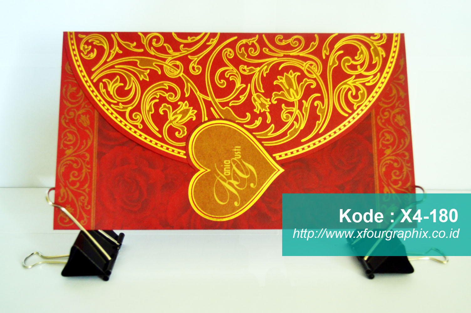 Undangan Pernikahan Love Maroon | Undangan Pernikahan