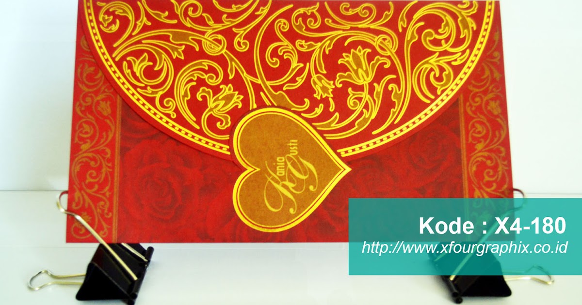 Undangan Pernikahan Love Maroon | Undangan Pernikahan