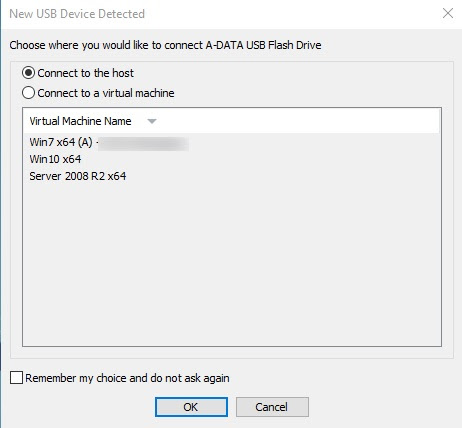 Knowledge Area: Vmware New USB Device Detected Popup