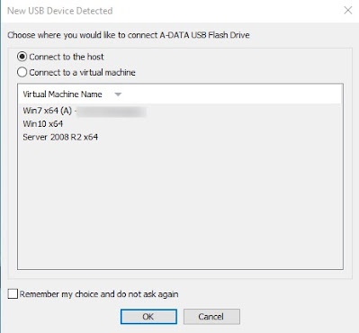 Knowledge Area: Vmware New USB Device Detected Popup