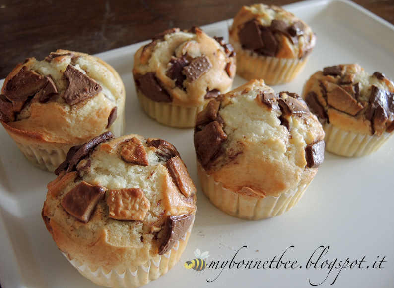 mybonnetbee: Muffin al cioccolato Kinder / Kinder chocolate muffins
