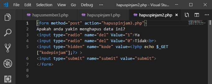 pemrograman JOSS: MEMBUAT TABEL DALAM HTML by VISUAL STUDIO CODE