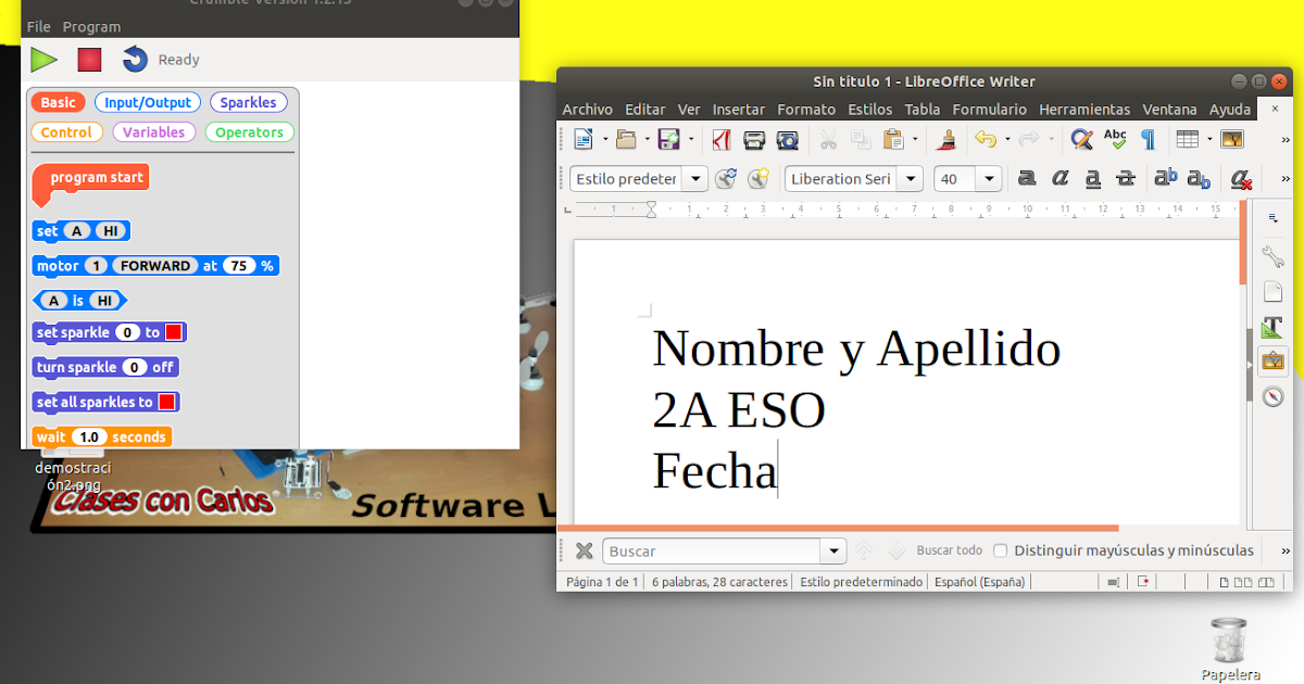 Proyecto 6.Instalación y programación en Crumble