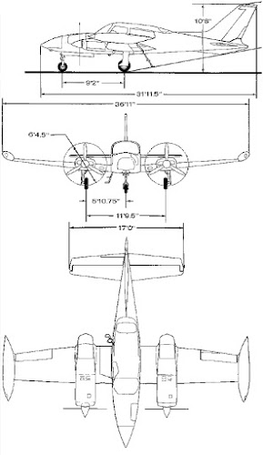 AIRPLANE SCALE MODELKIT: Cessna - 310