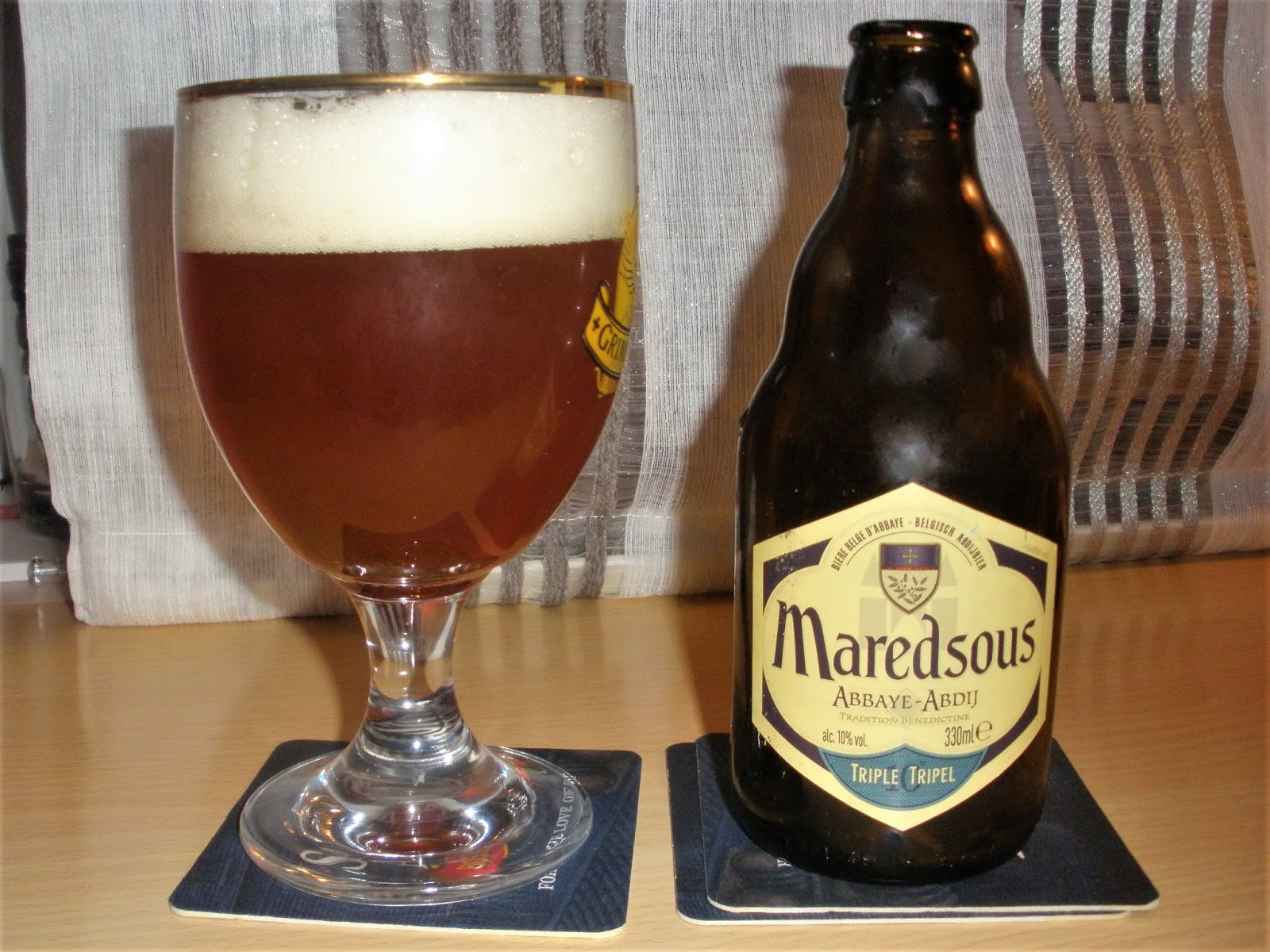 CERVEZA TEMPLARIA: Cerveza Maredsous 10 Tripel. Bélgica