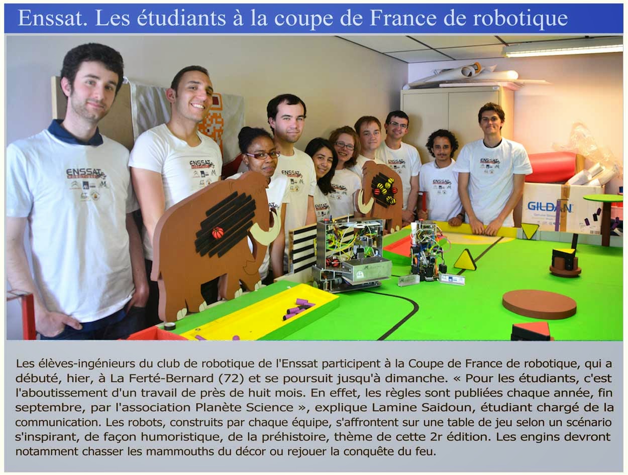 L'Enssat club robotique à la coupe de France