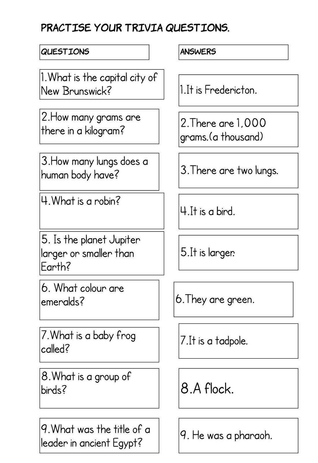TESL Treehouse WEEK 35 GRADE 5 TRIVIA QUESTIONS tesl-treehouse-week-35-grade-5-trivia-questions