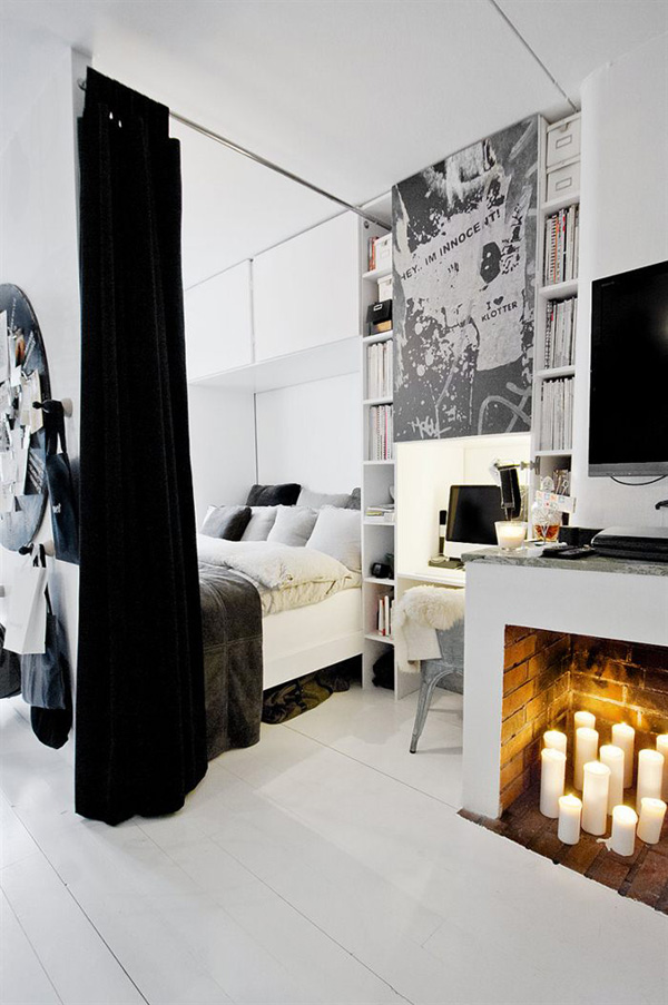 Chic studio apartment with a stylish urban design