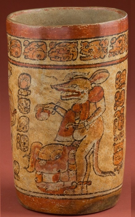 bensozia: Maya Cup with Three Dancing Underworld Gods, c 700 CE