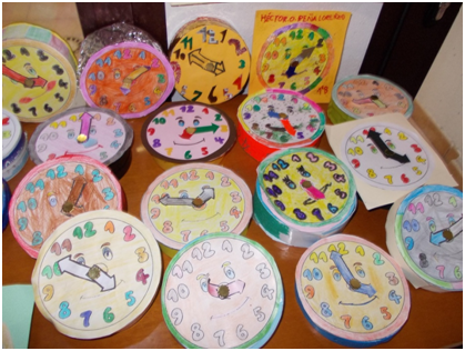 Trazos de colores: NUESTRO PEQUEÑO RELOJ. MANUALIDAD PARA LOS NIÑOS DE ...