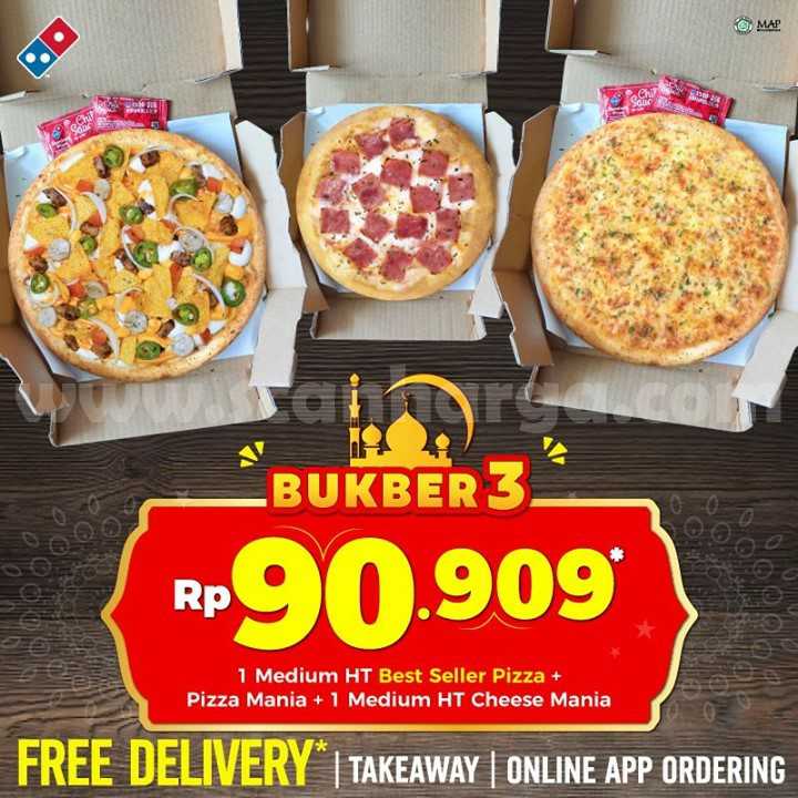 Promo DOMINO’S PIZZA Paket Bukber Ber-3 Hanya Rp 90.909 | scanharga