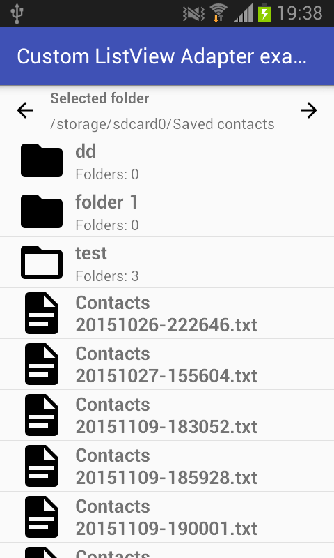 Vikeds Android Workshop Файловый менеджер Listview With Custom Arrayadapter 1152