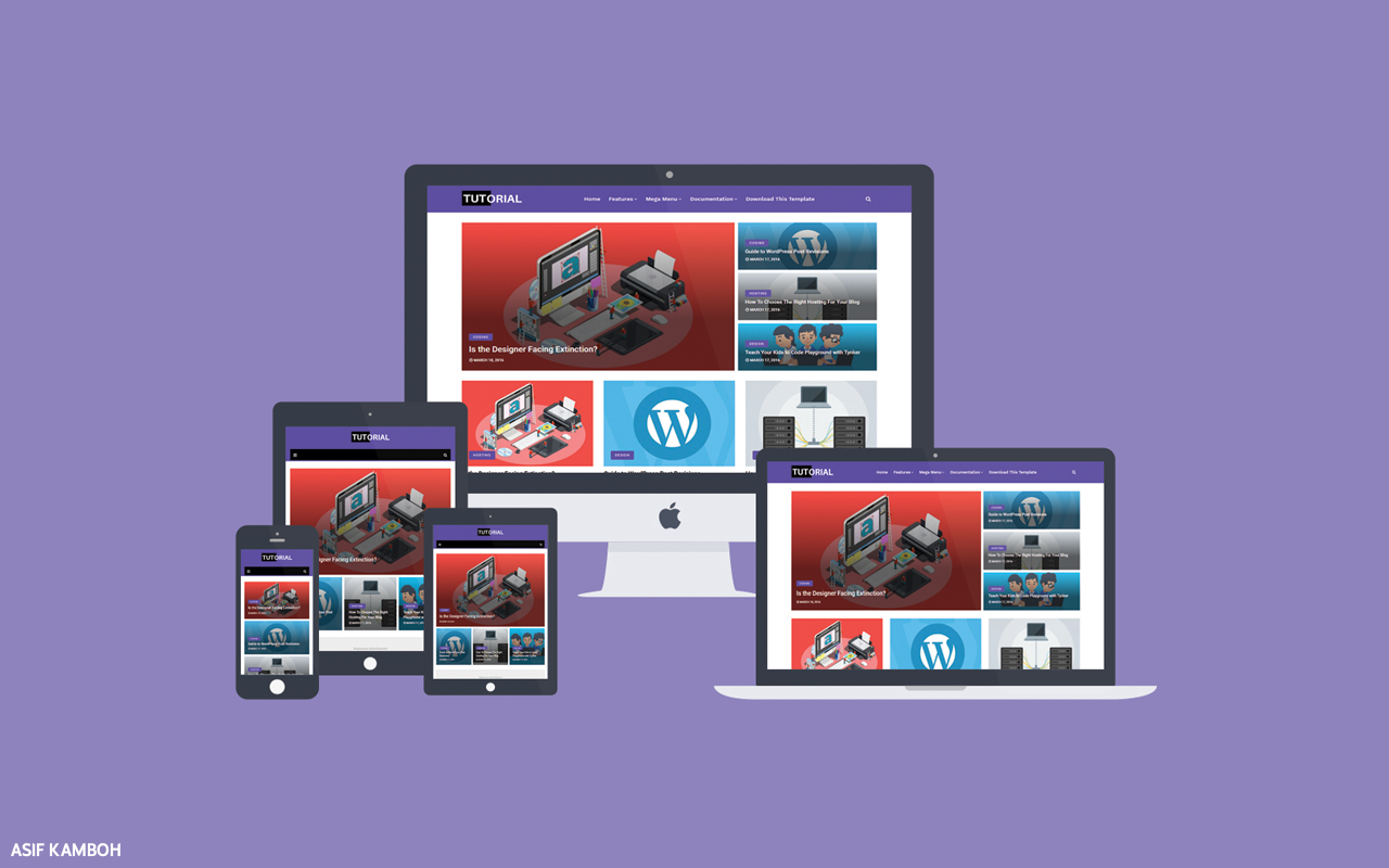 Tutorial Premium Blogger Template - Asif Kamboh