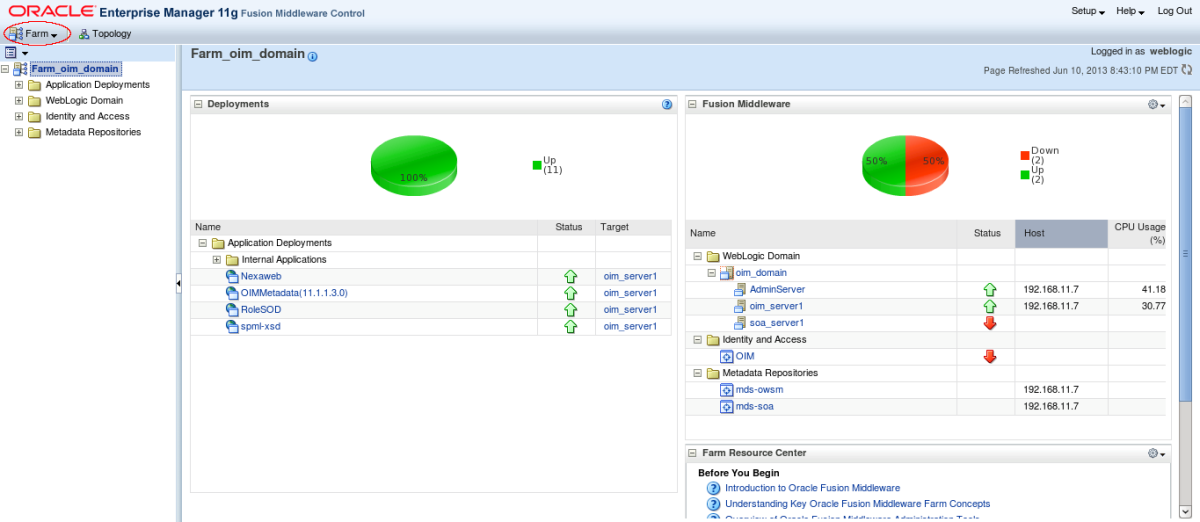 Oracle Stack: Monitoring OIM logs